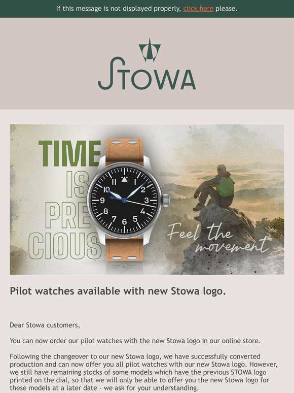 Stowa: Now available: Pilot watches with the new Stowa logo. | Milled