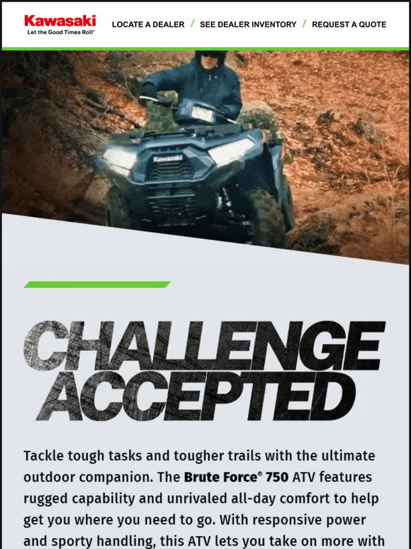 Kawasaki: 💪 Our most powerful ATV | Milled