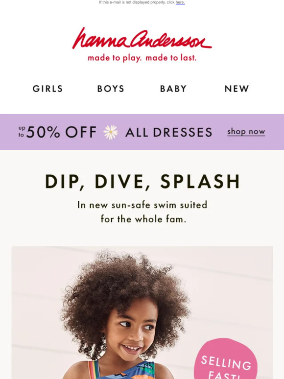 Hanna Andersson: Dip, Dive, & Splash In NEW Swim | Milled