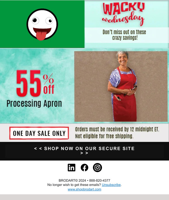 Brodart: Wacky Wednesday Sale June 19, 2024 | Milled