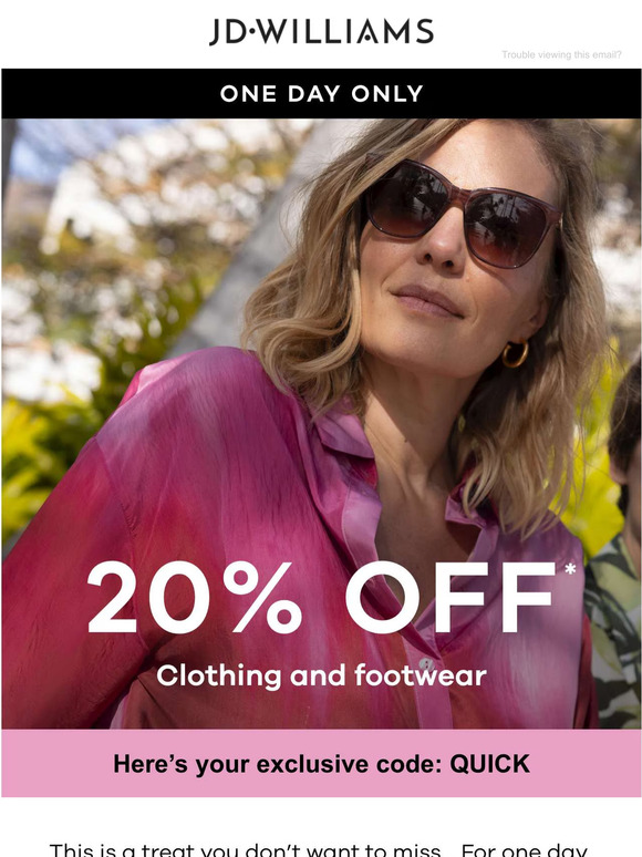 JD Williams: Open for a treat you don't want to miss 🎁 | Milled