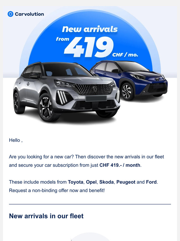 Carvolution: New models in the All-in-One subscription - From CHF 419 ...