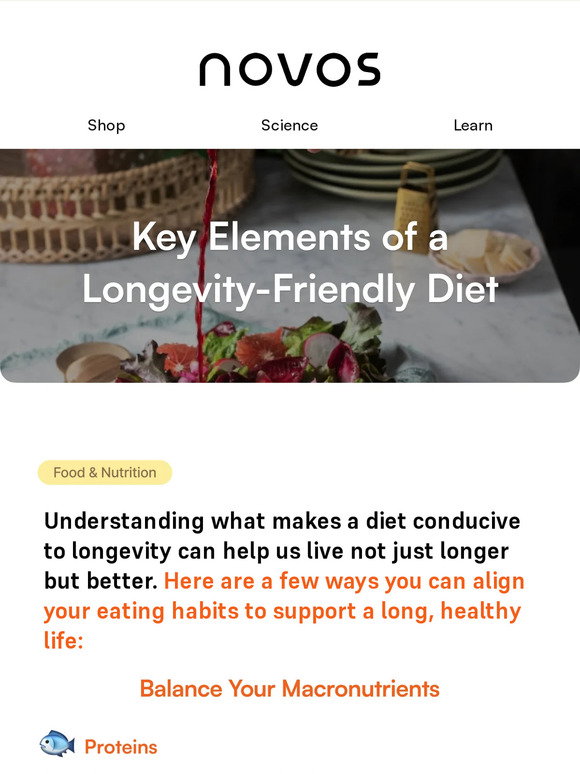 NOVOS: Key Elements of a Longevity-Friendly Diet | Milled
