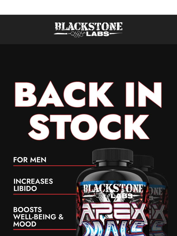 Blackstone Labs: 🦾 Apex Male is Back! | Milled