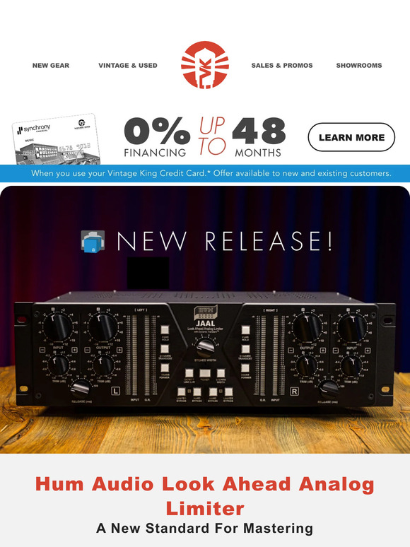 Vintage King Audio: Hum Audio Look Ahead Analog Limiter | Milled