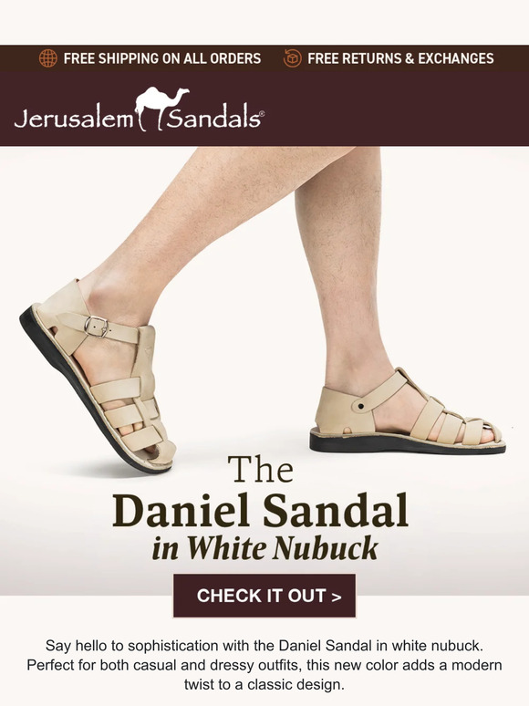 Jerusalem Sandals: New Shade of Daniel Sandals | Milled