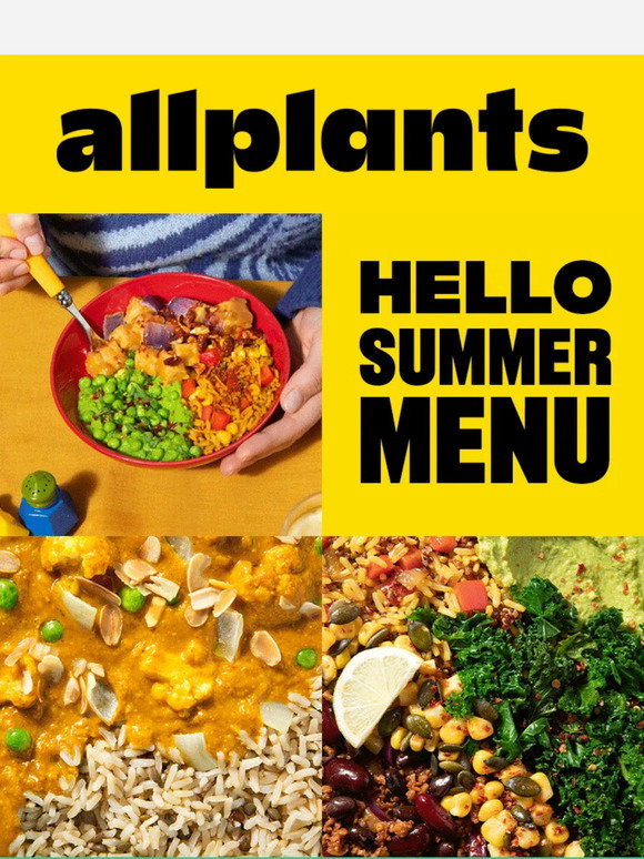 Allplants: Our NEW Summer Menu has dropped ☀️ | Milled