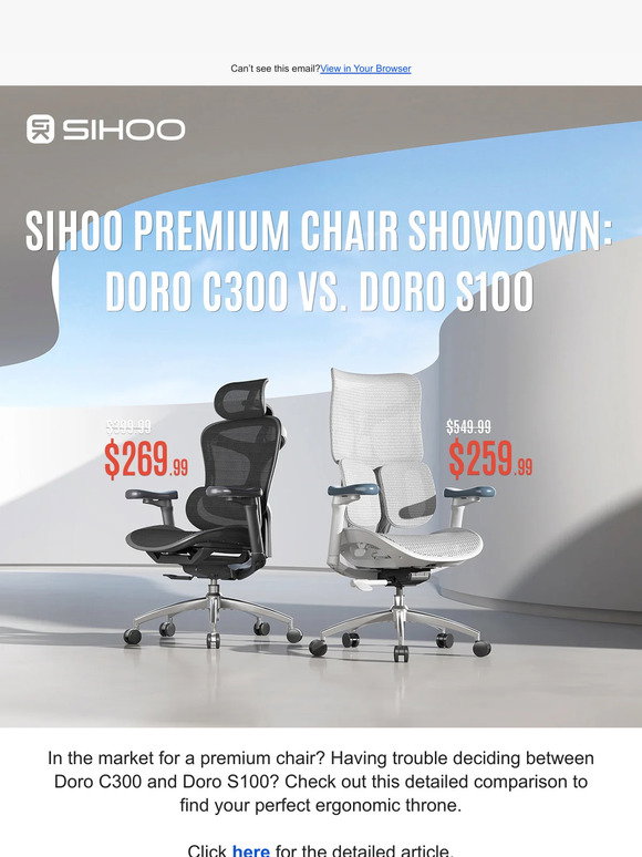 SIHOO: Battle of the Best: Sihoo Doro S100 vs. Doro C300 | Milled