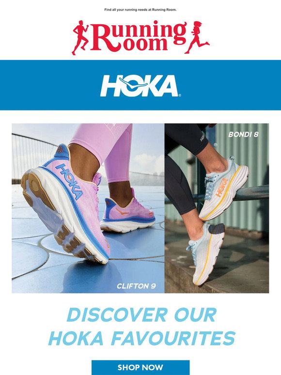 Running Room: Discover Our HOKA Favourites! Shop The Bondi 8 & Clifton ...