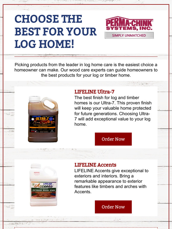 Perma-Chink Systems: Extraordinary LIFELINE Ultra-7 Breathes Life into ...