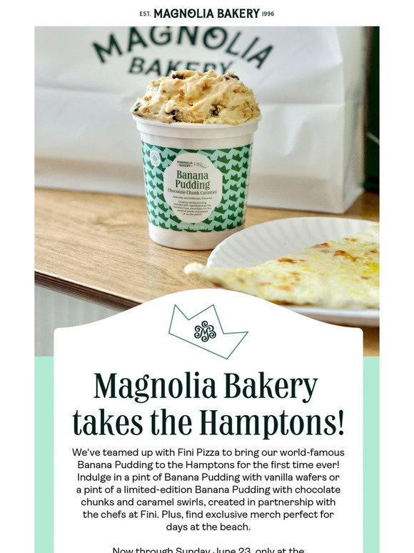 Magnolia Bakery: Meet us in the Hamptons with Fini Pizza🍕🍌 | Milled