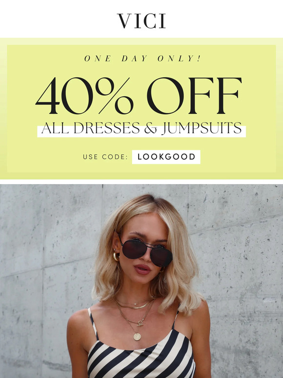 Vici: 40% Off Dresses & Jumpsuits. Today Only! | Milled