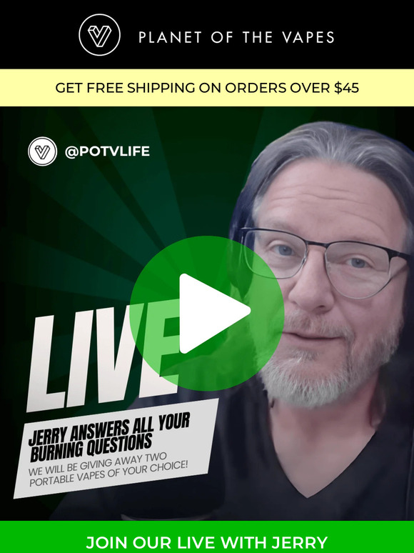 Planet of the Vapes: 🔴 LIVE Q&A Sesh with Jerry today! | Milled