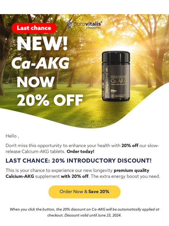 Purovitalis: Your last chance for 20% Introductory Discount! | Milled