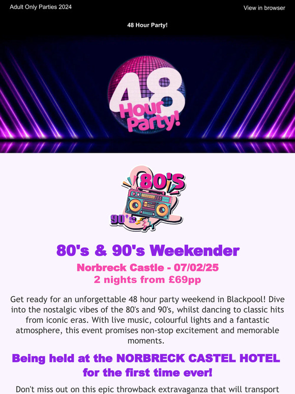 Pontins: 🥳 ALL NEW PARTY WEEKENDER 💃 at a brand new location, the ...