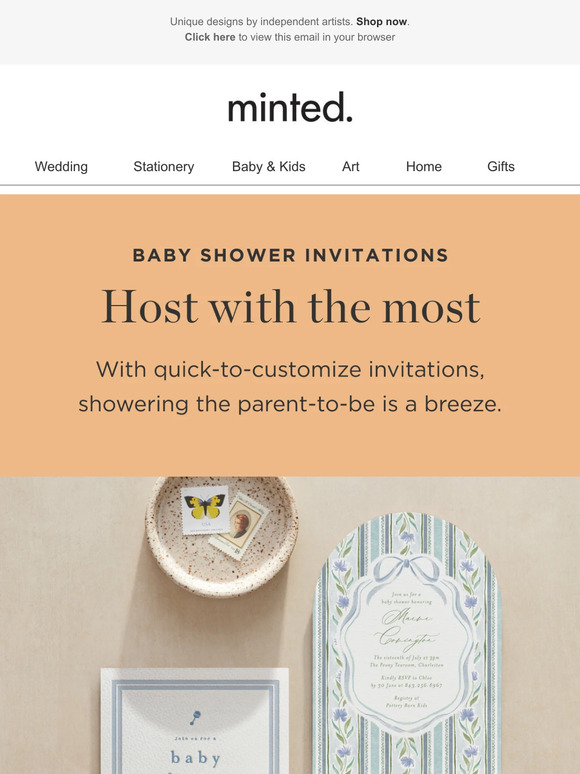 Minted: The most unique baby shower invitations | Milled