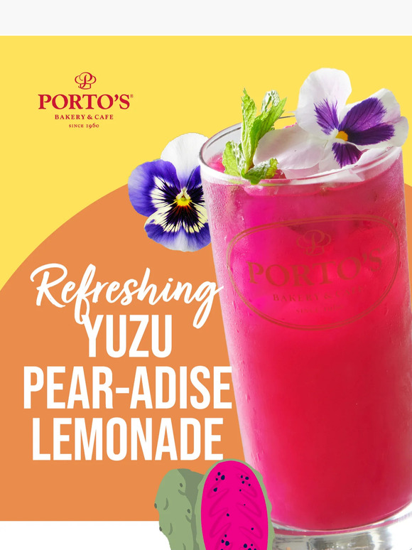 Porto's Bakery: Sip into Summer with Our Yuzu Pear-Adise Lemonade! ☀️ ...