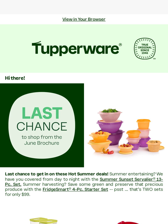 Tupperware: Last chance to shop from the June brochure | Milled