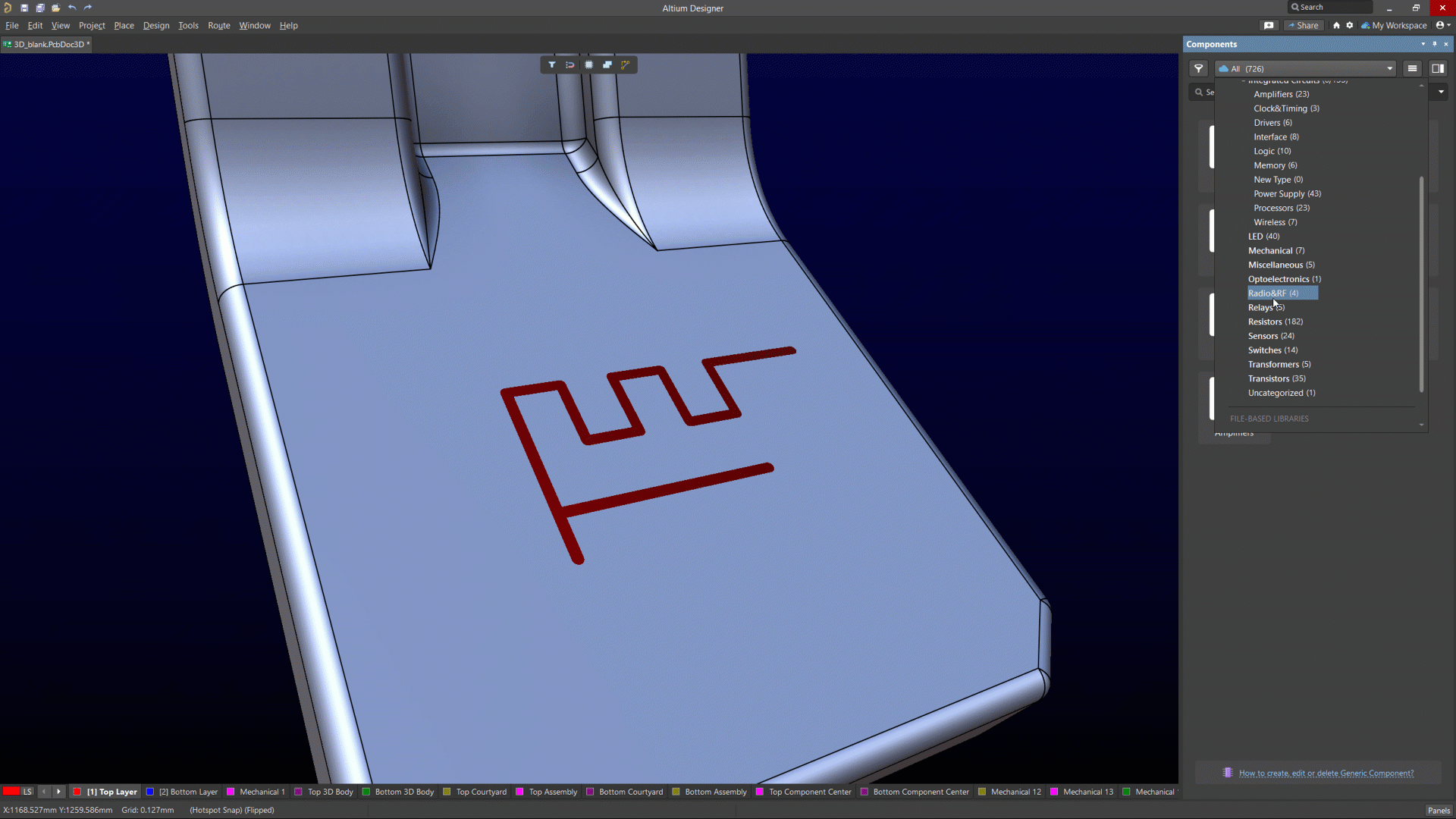 Altium: What’s New in Altium Designer: Place Complex Components in 3D-MID Designs | Milled