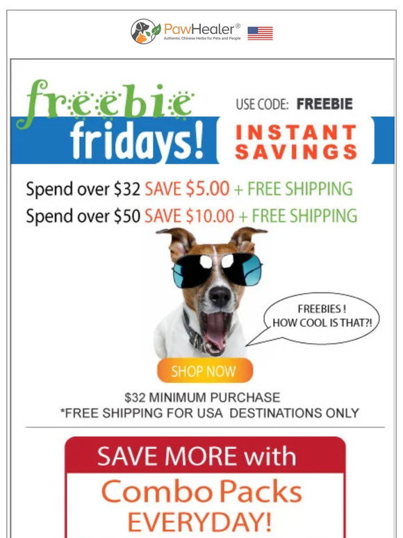 PawHealer: Freebie Fridays! $10 Instant Savings* and Free Shipping | Milled