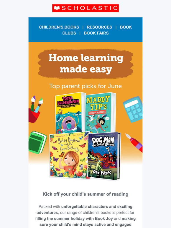 Scholastic: Kick off your child's summer of reading 📖☀️ | Milled