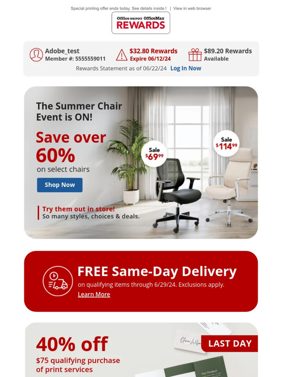 Office Depot: So much comfort, style & savings – over 60% off select ...