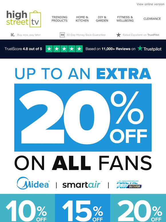 High Street TV: Feeling the heat? Shop our range of cooling fans! | Milled