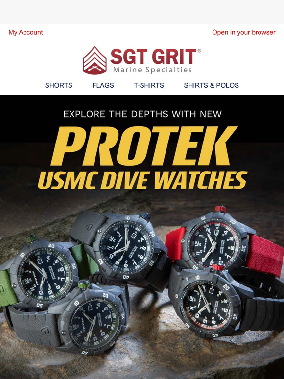 Sgt. Grit Marine Specialties: Explore the Depths with NEW Protek USMC ...
