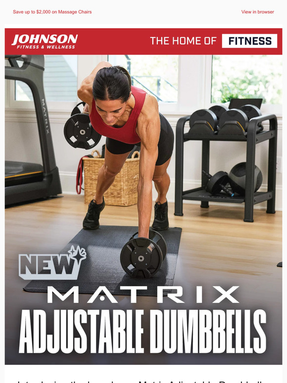 Johnson Fitness: Meet the new Matrix Adjustable Dumbbells | Milled