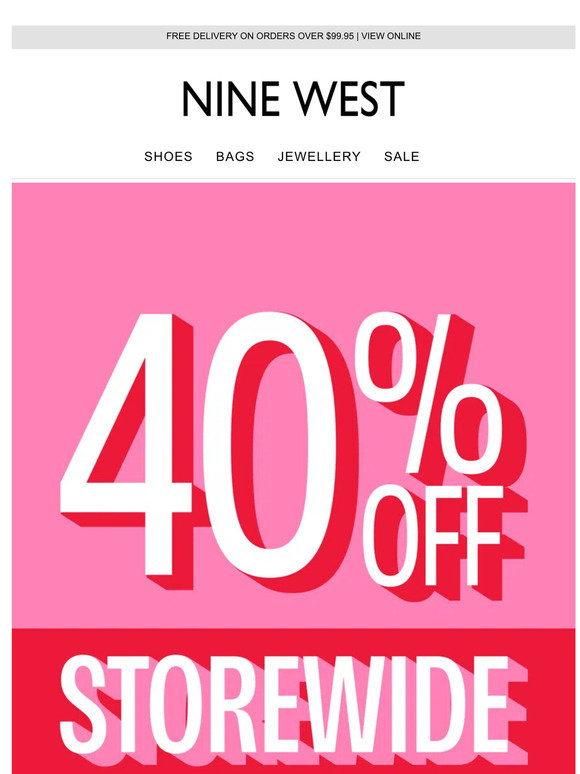 Nine West: 40% OFF STOREWIDE | STARTS NOW | Milled