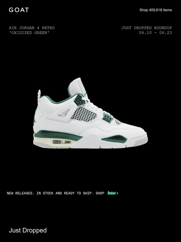 GOAT: [SEED] Just Dropped: Air Jordan 4 Retro 'Oxidized Green' and More ...
