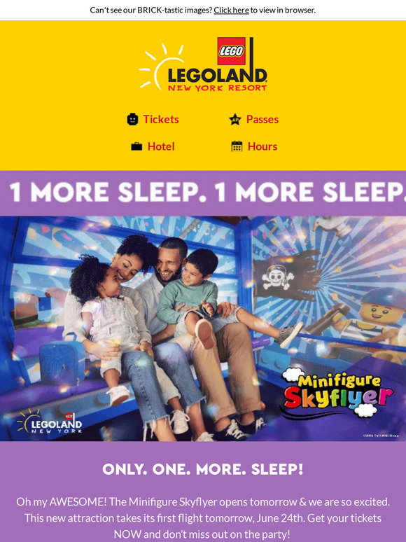 Legoland: BIG NEWS: Minifigure Skyflyer Opens TOMORROW 🚨 | Milled
