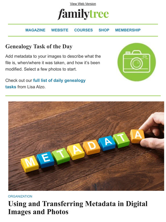 Family Tree Magazine: Organize Digital Photos Like a Pro with Metadata ...