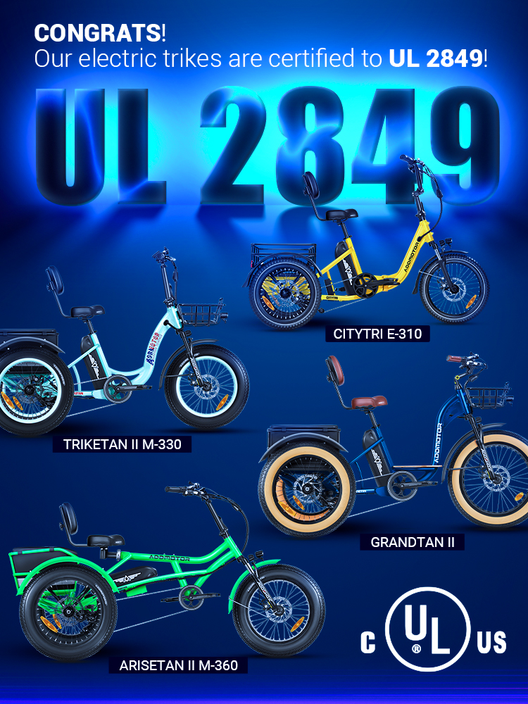 Addmotor: 💥Breaking News: Addmotor Electric Trikes Now UL-2849 ...