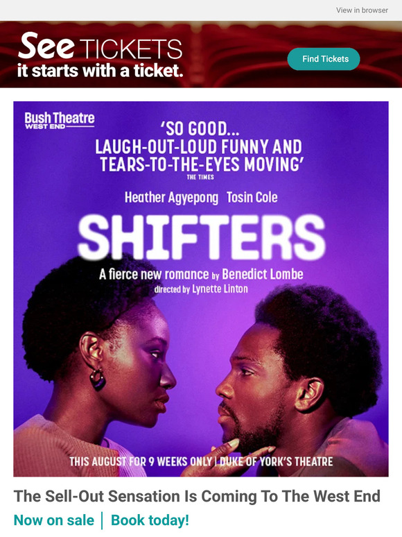 See Tickets: Shifters 💜 The Sell-out hit coming to the West End | Milled