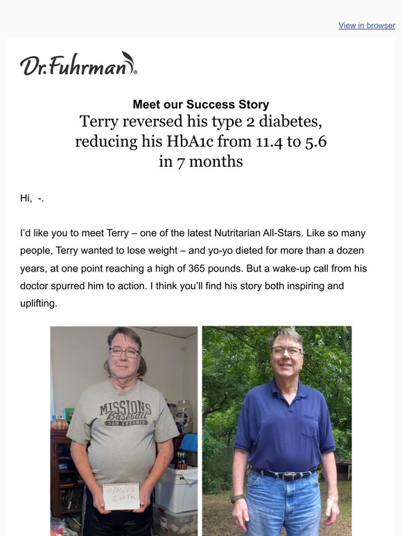 Dr. Fuhrman: Success looks like this | Milled