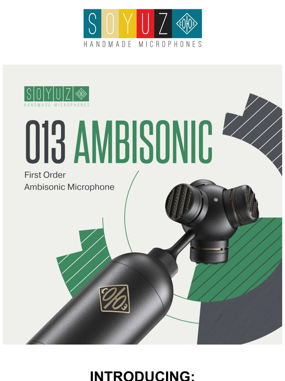 Soyuz Microphones: 🚨 NEW MIC RELEASE: The 013 AMBISONIC | Milled