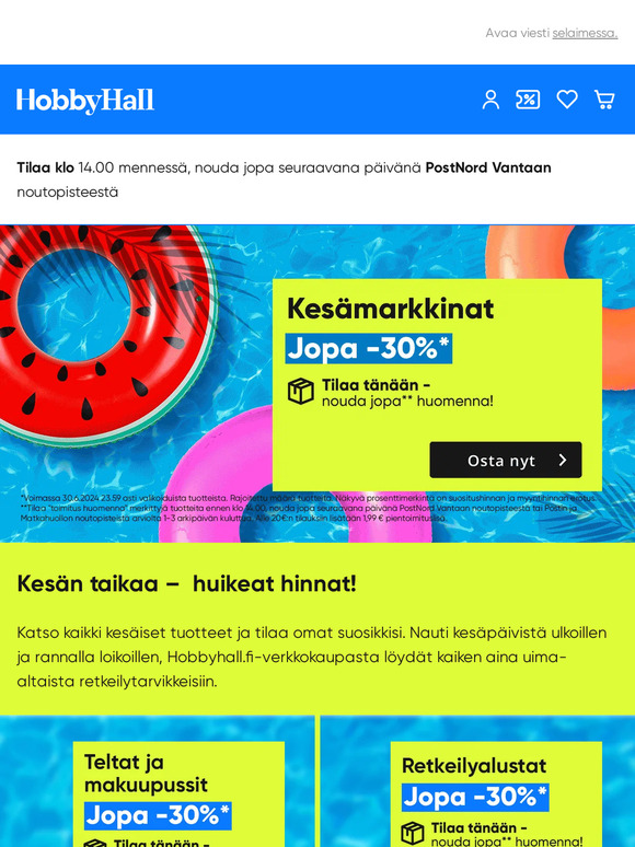 Hobby Hall: Kesän taikaa – katso kaikki huikeat hinnat! | Milled