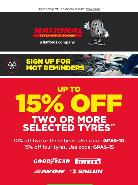National Tyres and Autocare: Our offers are heating up 🚗 | Milled