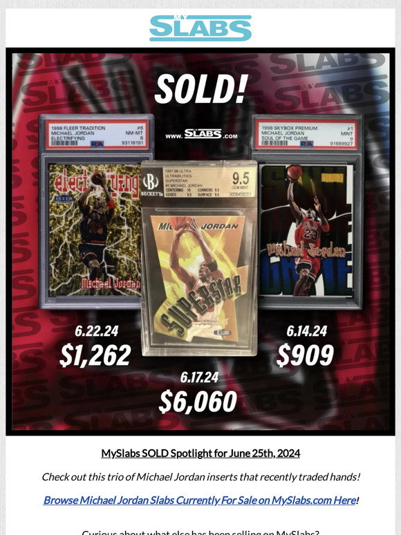 MySlabs: MySlabs SOLD Spotlight: TRIO of 90s Michael Jordan Inserts ...
