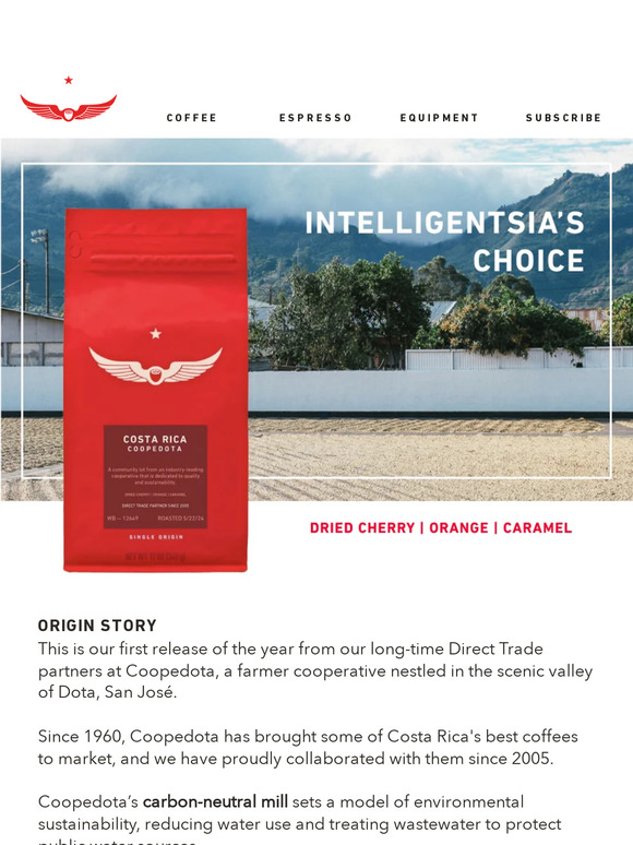 Intelligentsia Coffee: Costa Rica Coopedota 🍒 This Month's ...