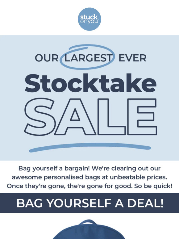 Stuck On You: , Your Secret to Massive Savings: Our Largest Stocktake ...