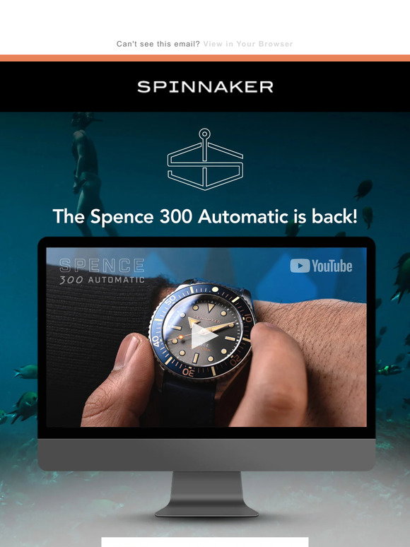 Spinnaker Watches: 🎥 Check Out the New Spence 300 Colours | Milled