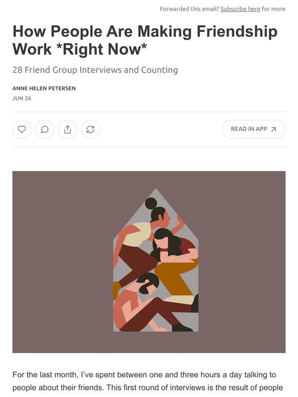 Erwan's Newsletter: How People Are Making Friendship Work *Right Now ...