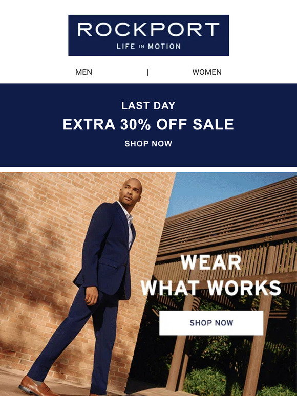 Rockport: Extended! Extra 30% OFF Sale Styles Ends Tonight ⏰ | Milled