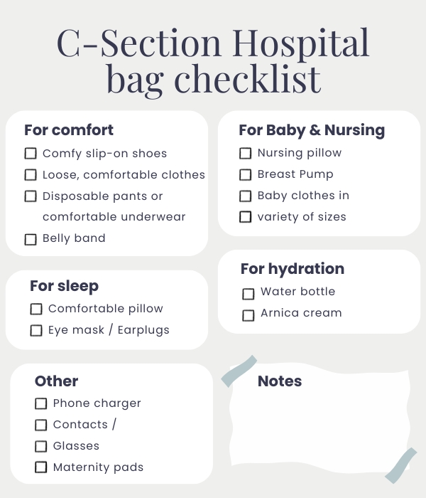 Lola&Lykke: Essential C-Section Hospital Bag Checklist | Milled