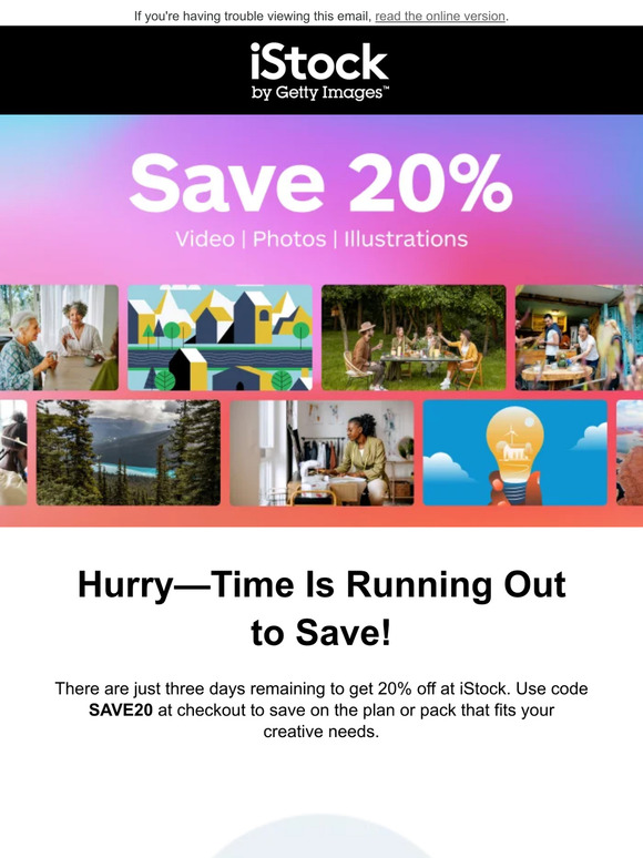 iStock: Only 3 Days Left ⏰ Save 20% on iStock Videos, Photos, and ...