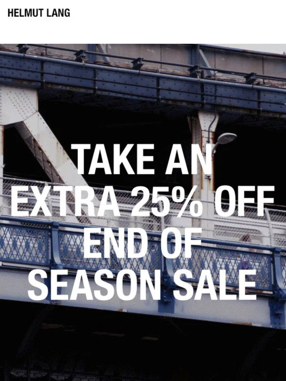 Helmut Lang: Extra 25% Off Sale Starts Now | Milled
