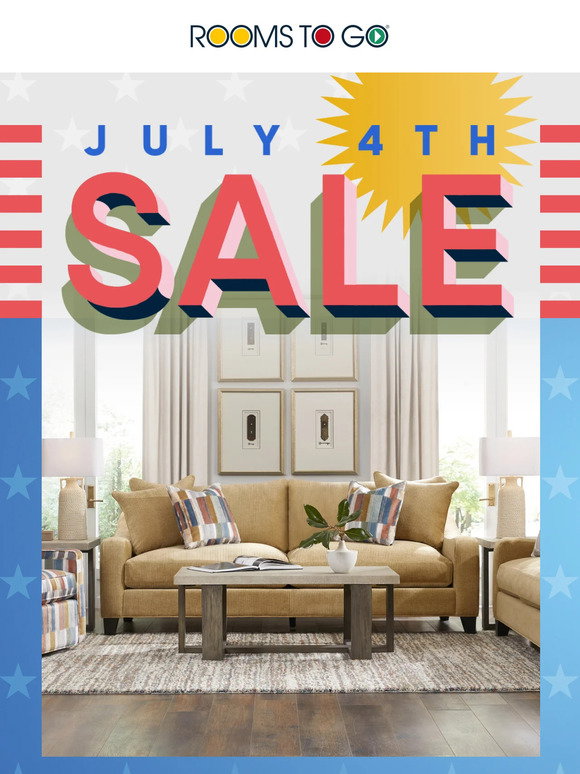 Rooms To Go: Start your summer with HUGE July 4th savings! | Milled