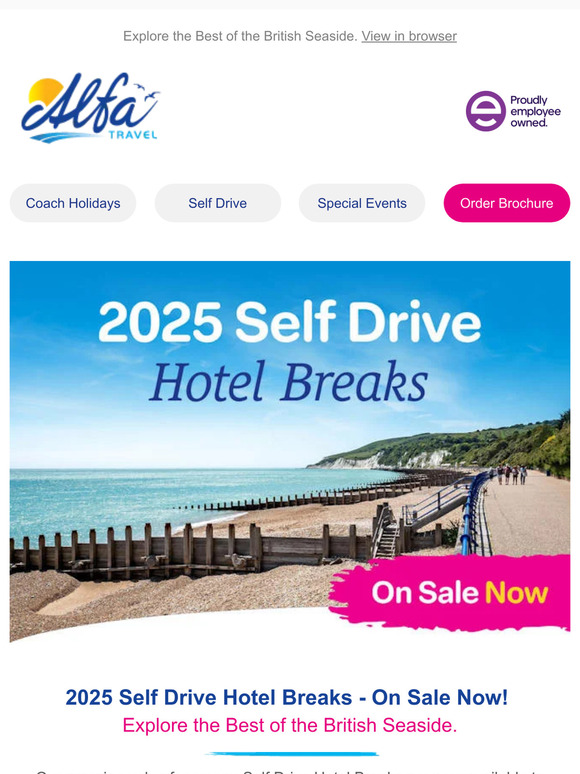 Alfa Travel: 2025 Self Drive Hotel Breaks - On Sale Now! 🚗 | Milled